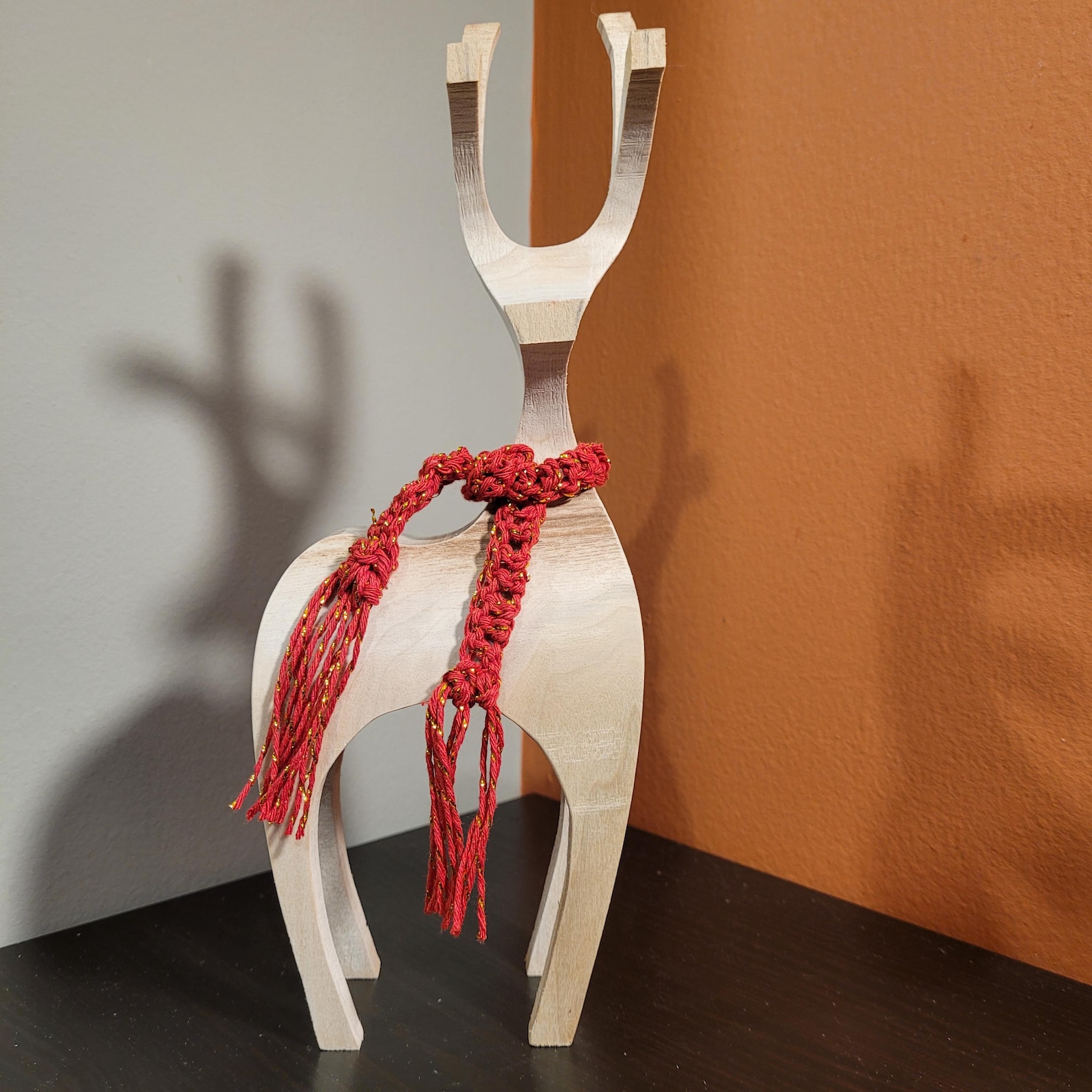 Wooden Reindeer - Wooden Sculpture - Home Décor - Natural Wood Deer ...
