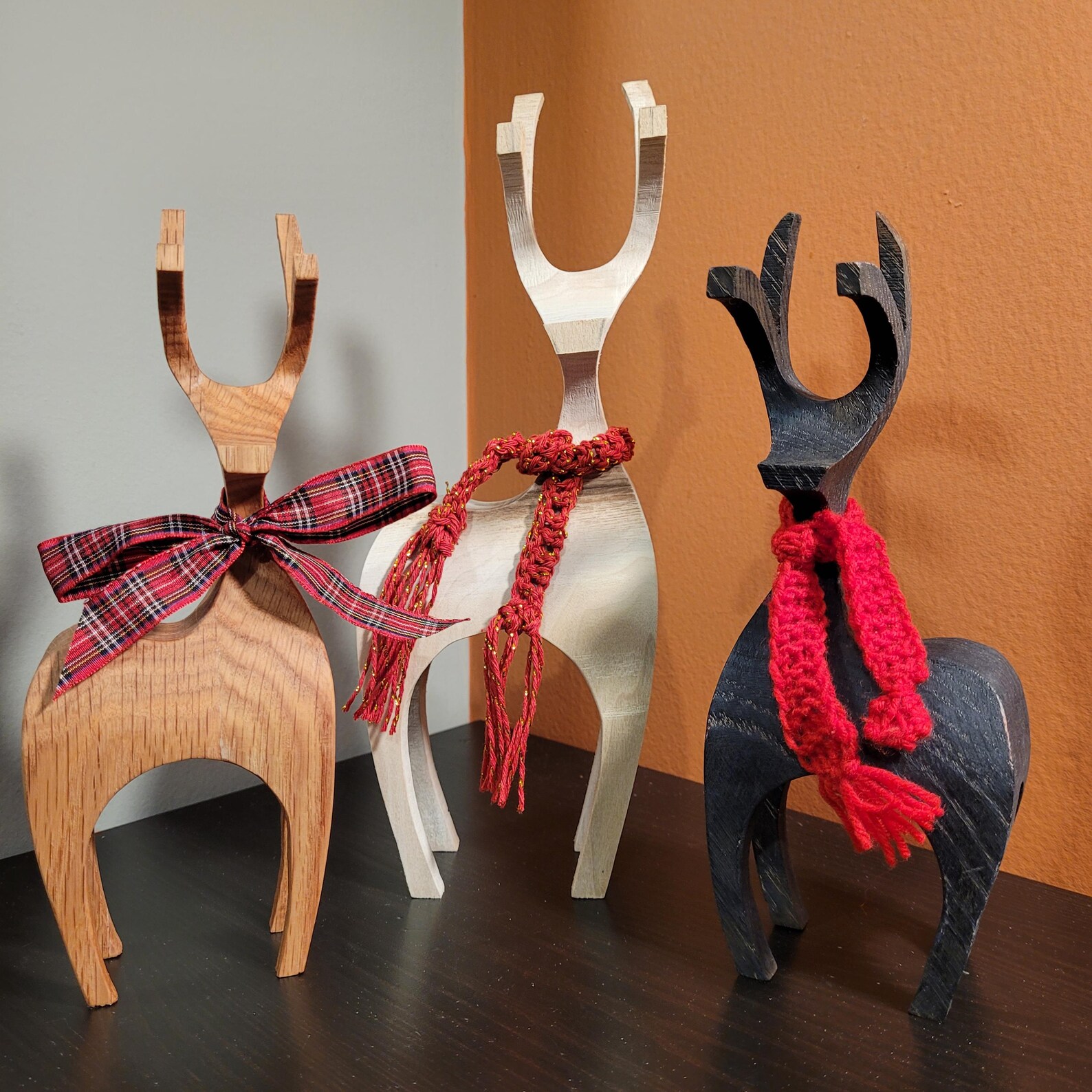 Wooden Reindeer - Wooden Sculpture - Home Décor - Natural Wood Deer ...