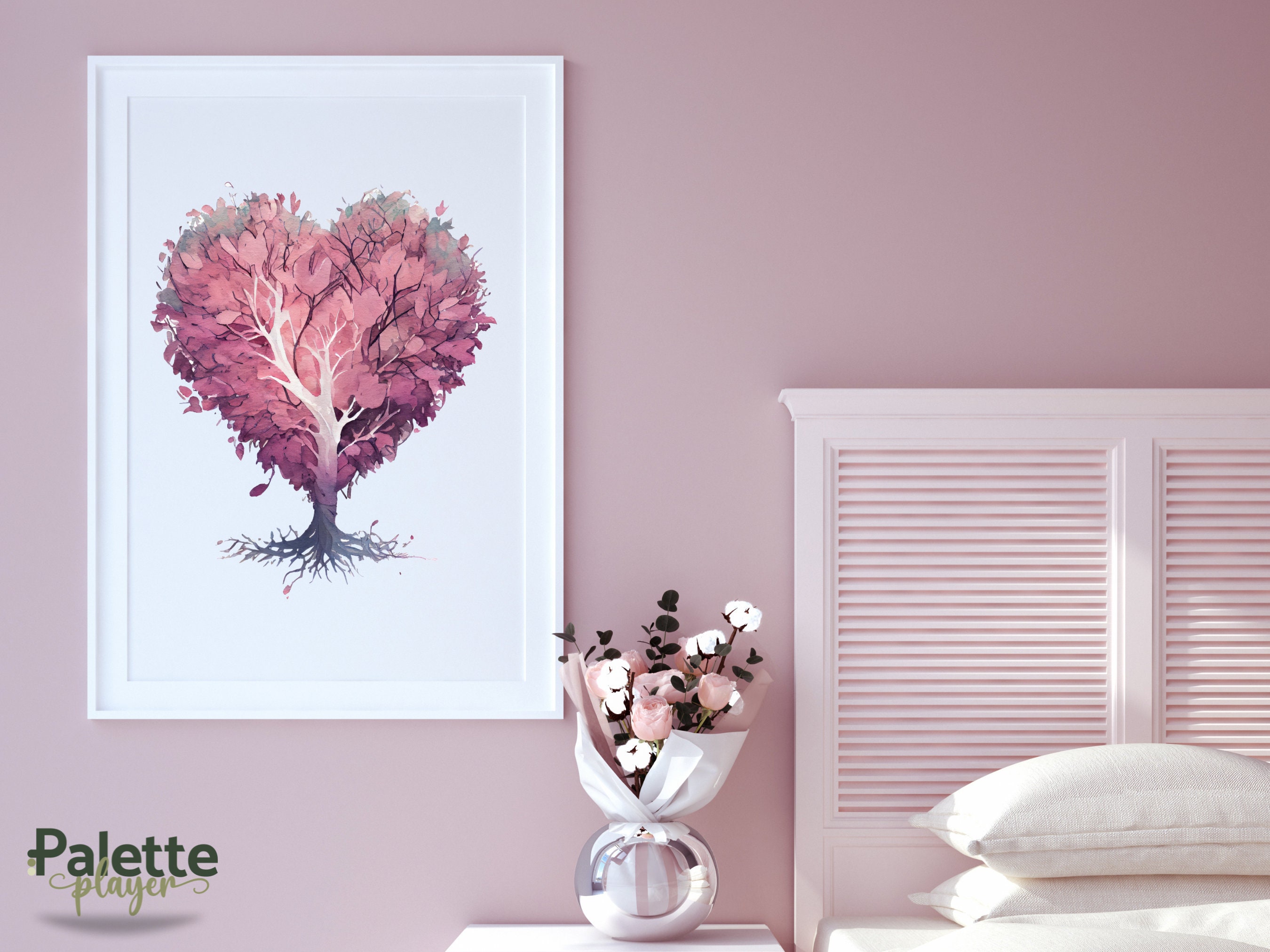 Love Tree Clipart | Watercolor | PNG Digital Downloads for Card Making ...