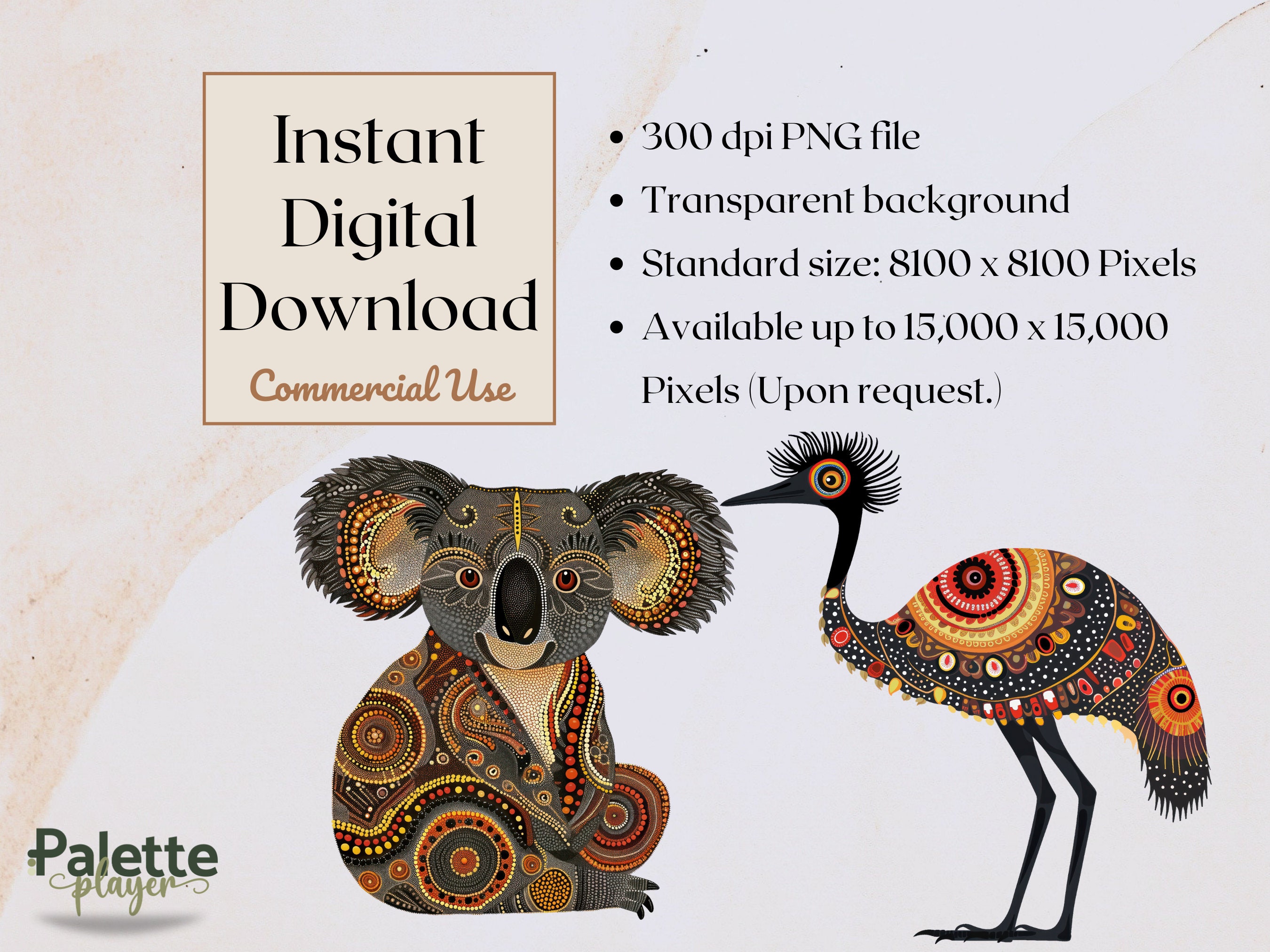 Aboriginal Inspired Australian Animals Clipart: Digital Download ...