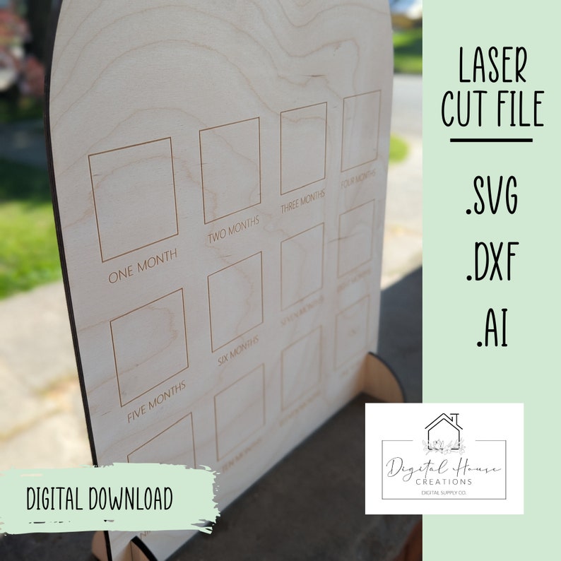 Birthday Milestone File SVG Arch Sign Arch With Stand Digital Download ...