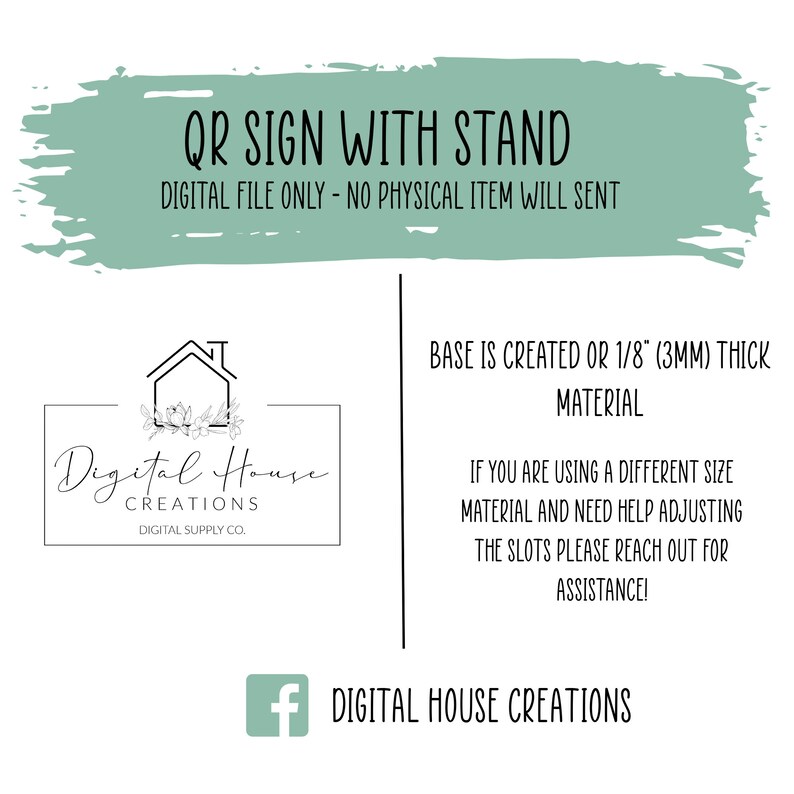 QR Code Sign Laser Cut File / QR Code Sign SVG / Glowforge File / Scan ...
