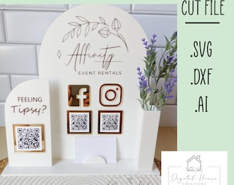 Scan Me QR Code Sign Laser Cut File QR Code Sign SVG Glowforge File ...