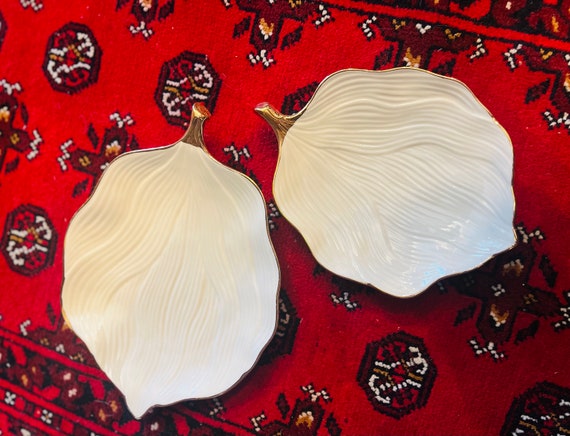 Vintage La Dolce Vita By Ja Designs Leaf Serving Plat… - Gem