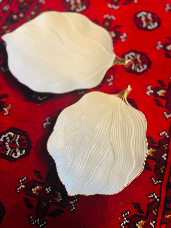 Vintage La Dolce Vita By Ja Designs Leaf Serving Plat… - Gem