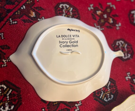 Vintage La Dolce Vita By Ja Designs Leaf Serving Plat… - Gem