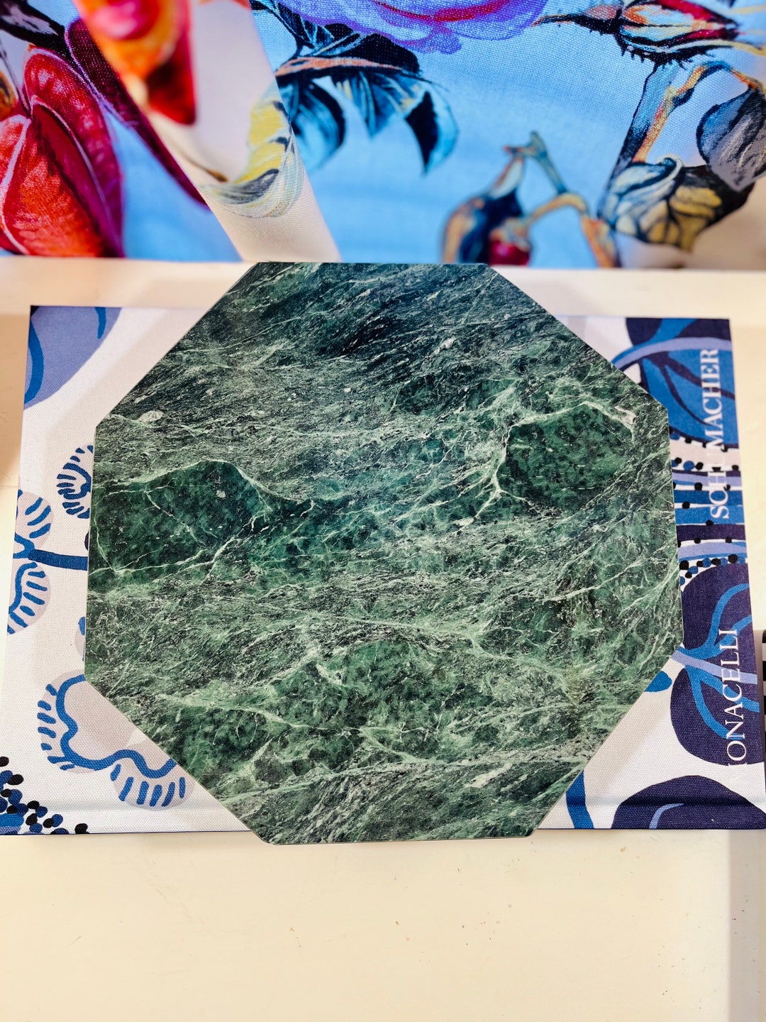 Octagon Green Granite Cheese Board 9" - Etsy