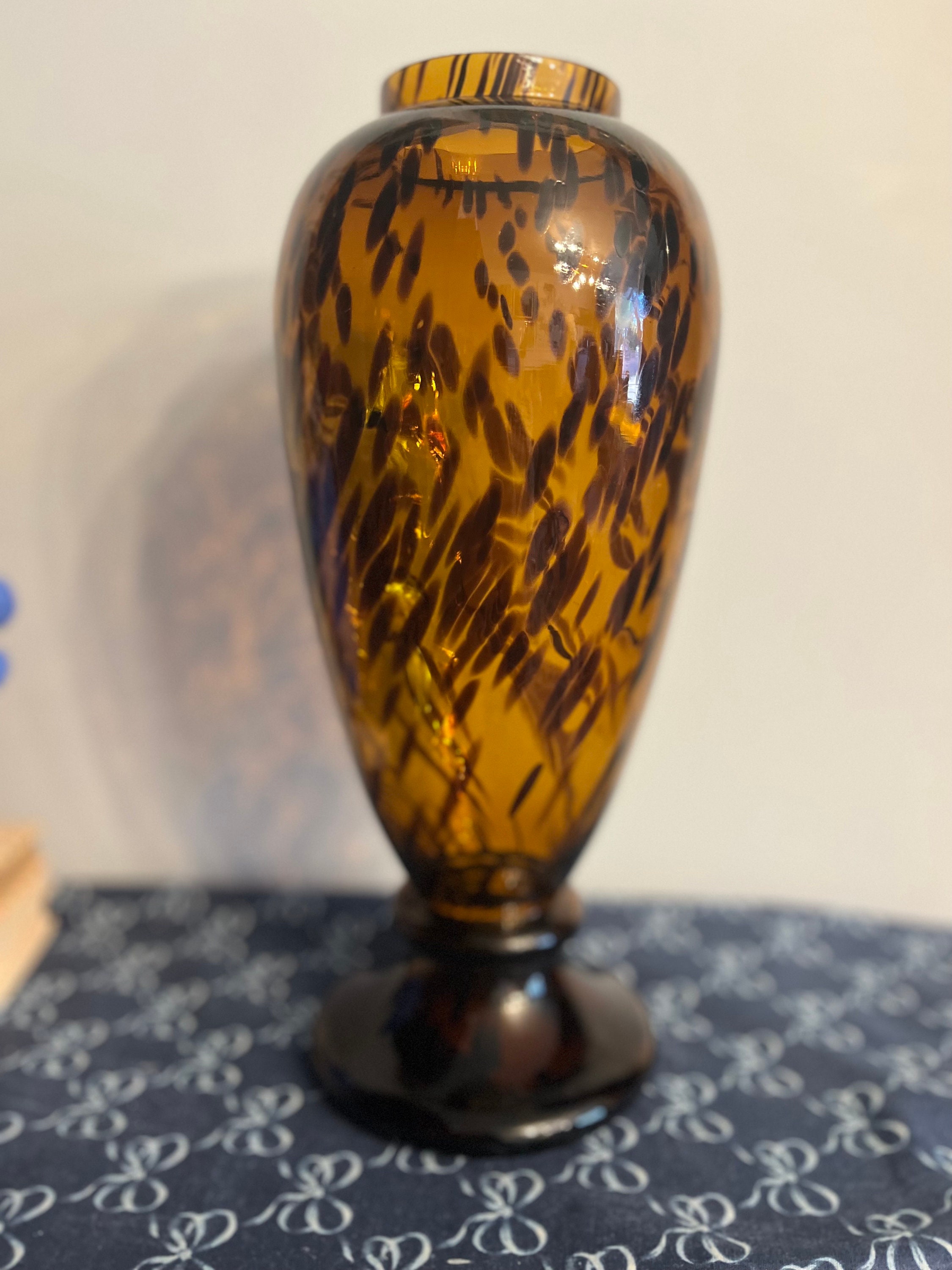 Vintage Mid Century Modern Tortoise Shell Vase - Etsy