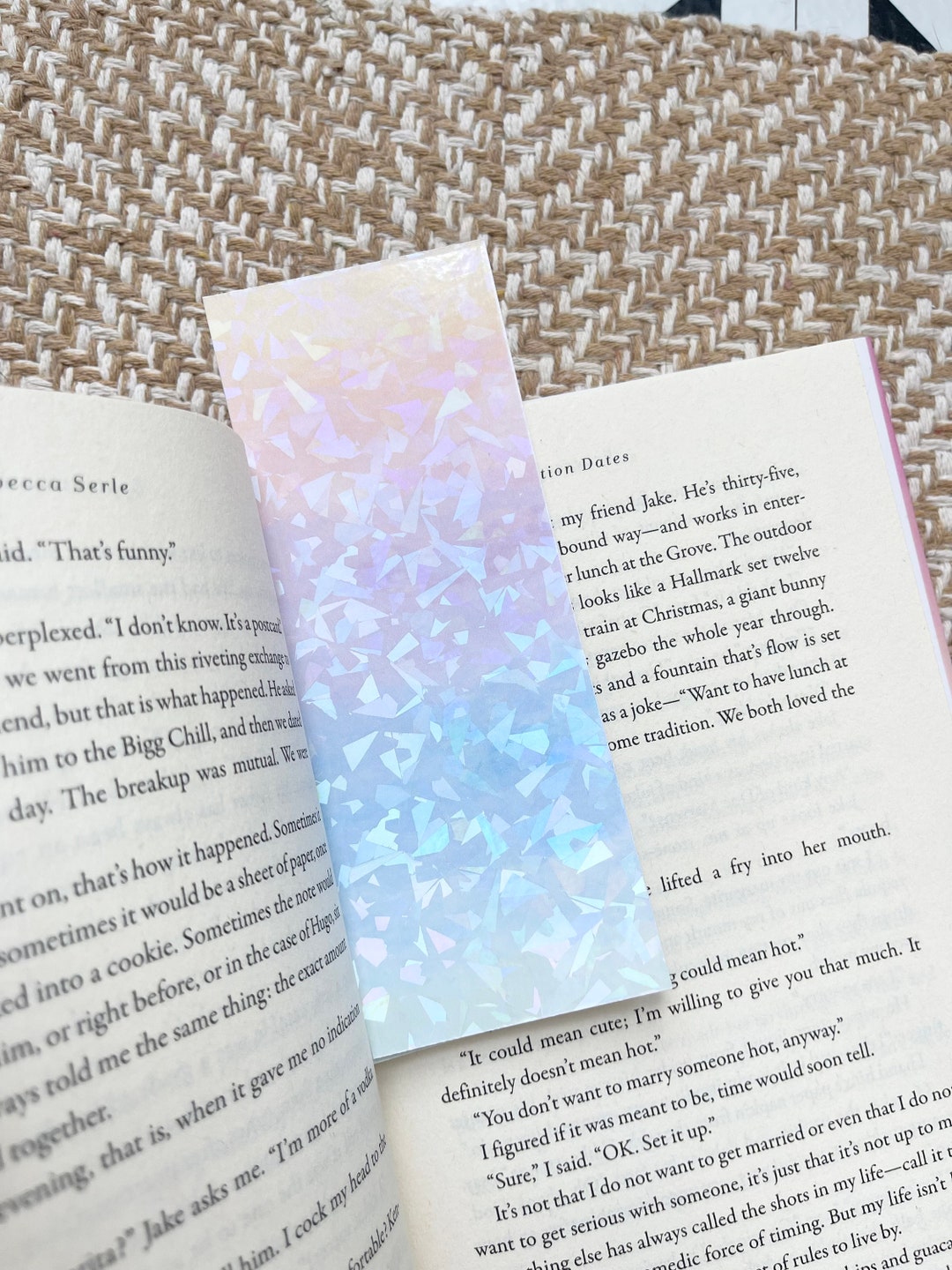 Pastel Rainbow Holographic Laminated Sturdy Bookmark Reading ...