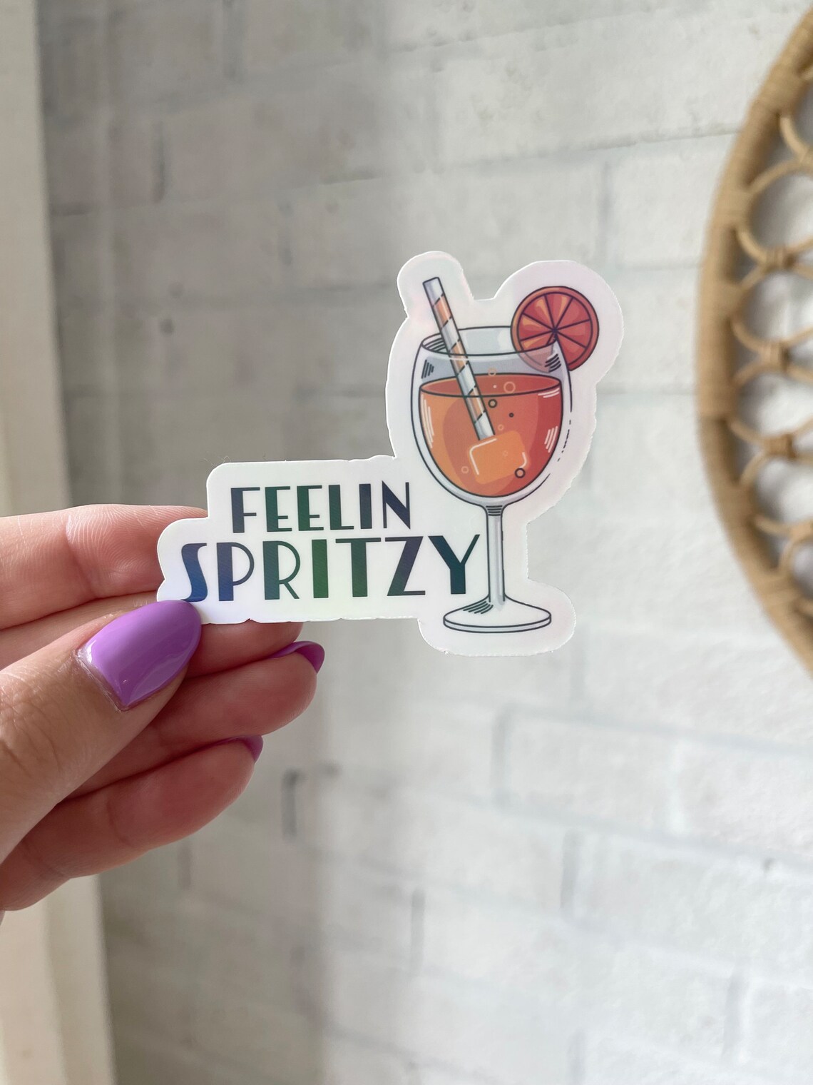 Aperol Spritz Sticker: Holographic Cocktail Laptop Decal - Etsy