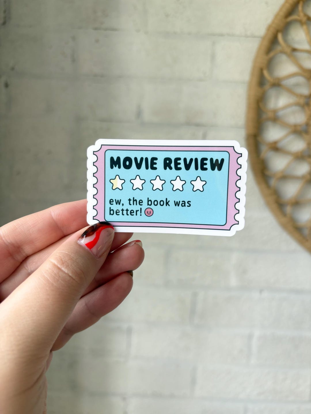 Movie Ticket Stub Book Review Sticker the Book Was Better Sticker for ...