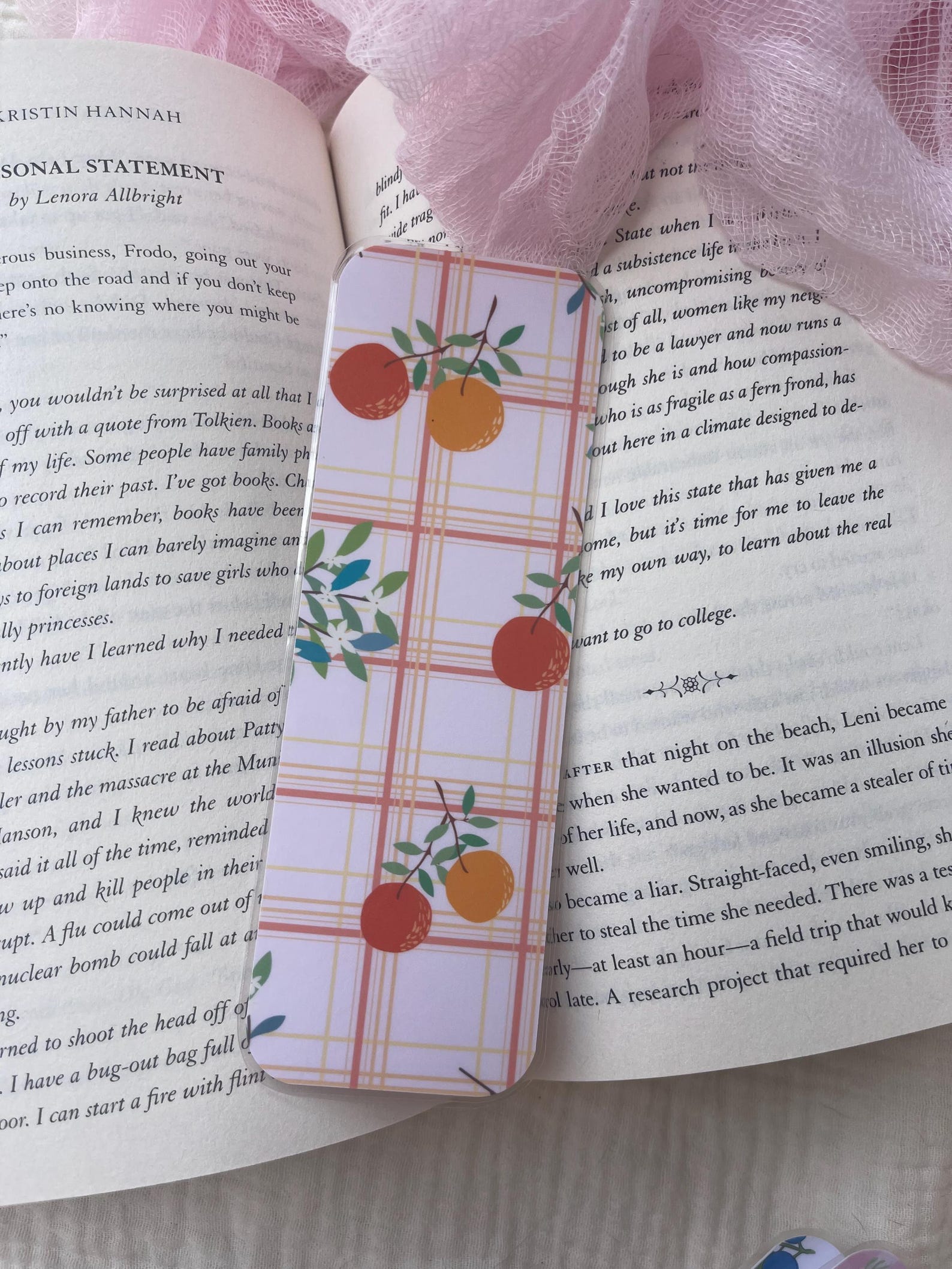 Laminated Fruit & Floral Bookmark, Planner Accessory - Etsy