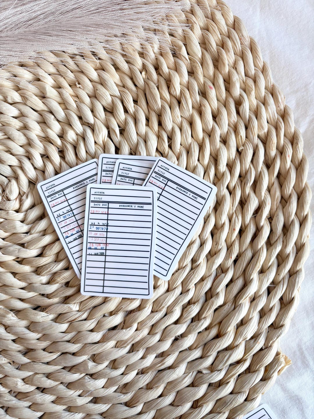 Vintage Book Log Laminated Vinyl Sticker Bookish Goods - Etsy