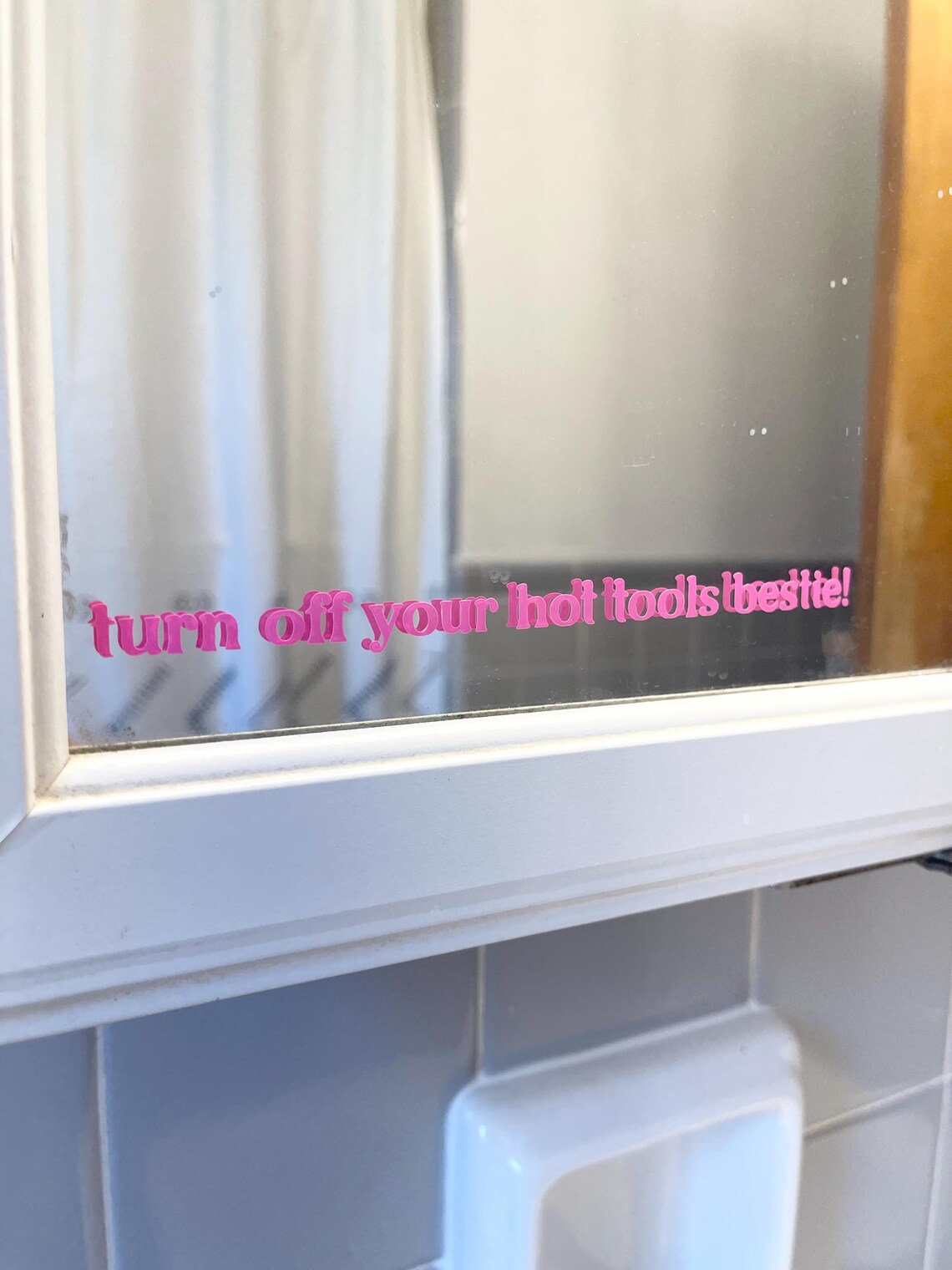 Cute Mirror Vinyl Decal for Mirror Dorm Room Decor Bathroom Mirror ...