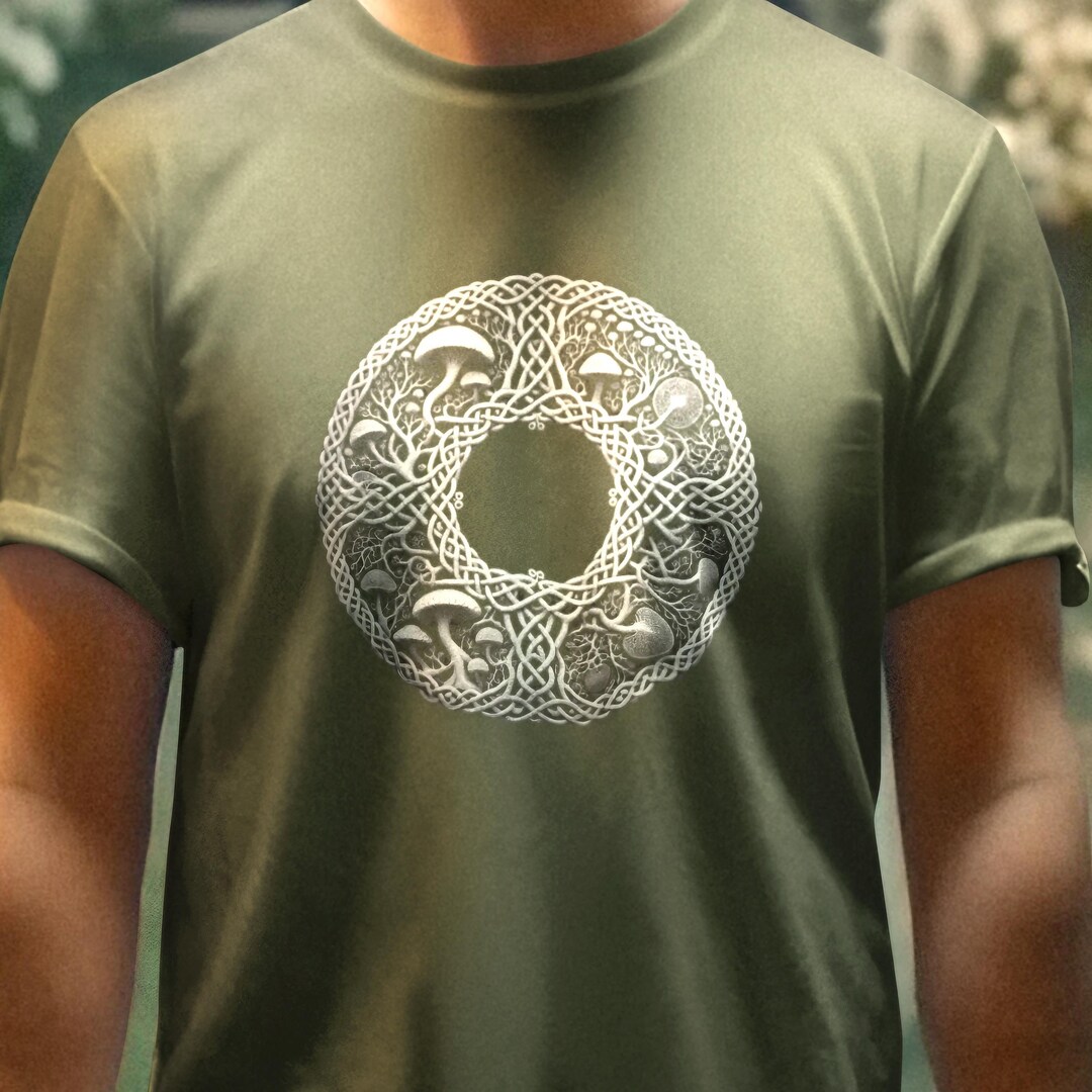 Mystic Mycelium T-shirt: Celtic Forest Ring, Nature Lover Gift ...