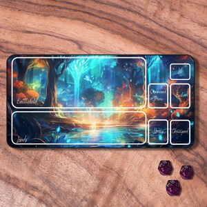 MTG Playmat With Zones, TCG Playmat, Card Play Mat, Neoprene Gaming Mat ...