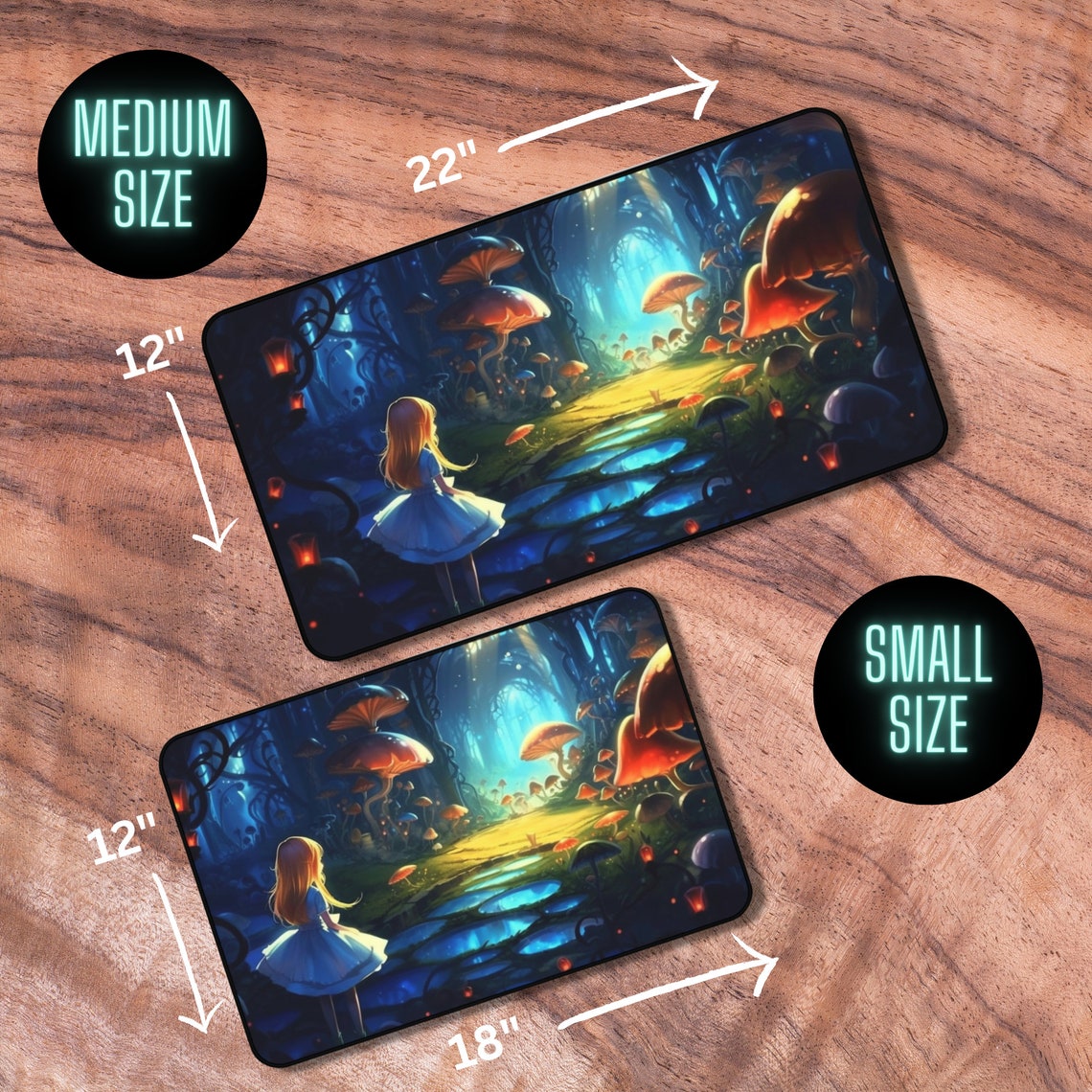 Desk Mat Alice in Wonderland Fantasy Gaming Mouse Pad Desk - Etsy