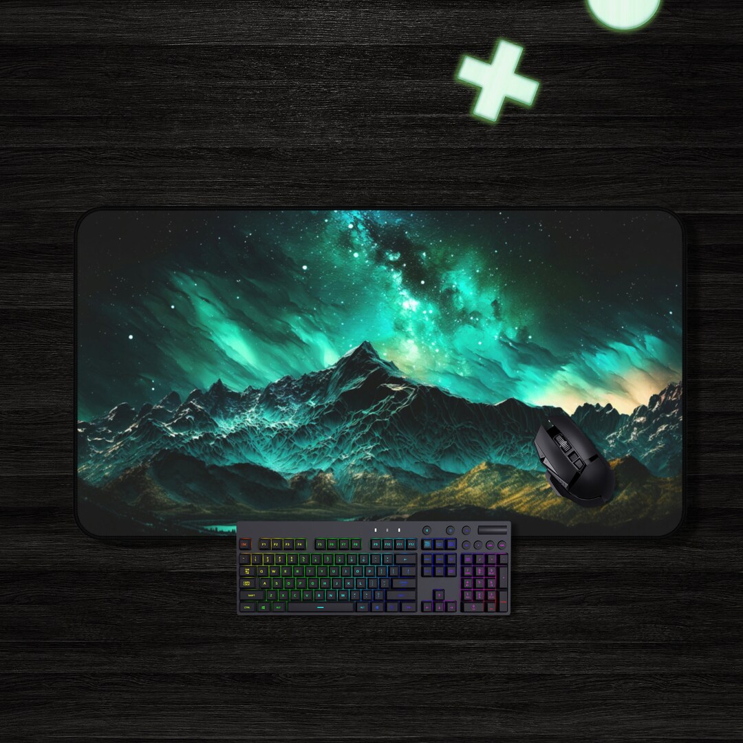 Desk Mat Green Nature, Gaming Desk Mat, Green Mouse Pad Wrist Rest ...