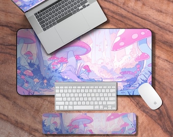 Kawaii Aesthetic Anime Jello Characters Desk Mat Cute - Etsy
