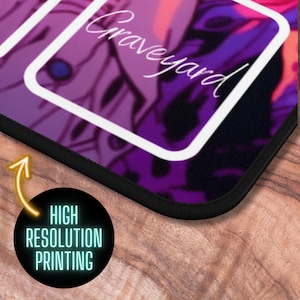 MTG Playmat Zombie, MTG Playmat With Zones, Neon Pink Card Playmat, MTG ...