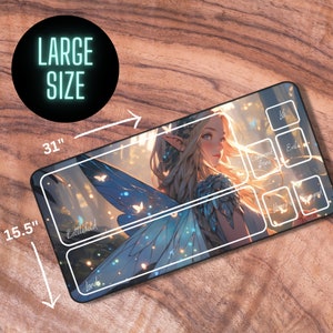 MTG Playmat With Zones, Elf Faerie Themed MTG Playmat, Extra Large ...