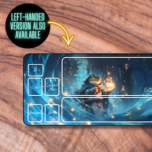 MTG Playmat With Zones, Frog Themed MTG Playmat, Frog Wizard Themed TCG ...
