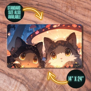 MTG Playmat Cat, MTG Playmat With Zones, Anime Trading Card Game ...