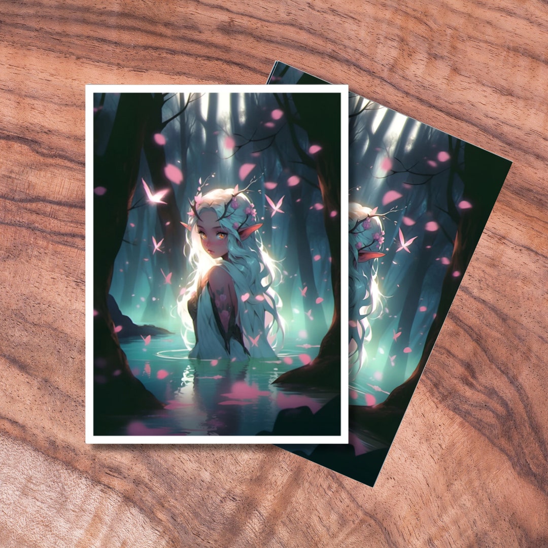 MTG Sleeves, TCG Card Sleeve Protector, Elf Themed Card Sleeve, Trading ...