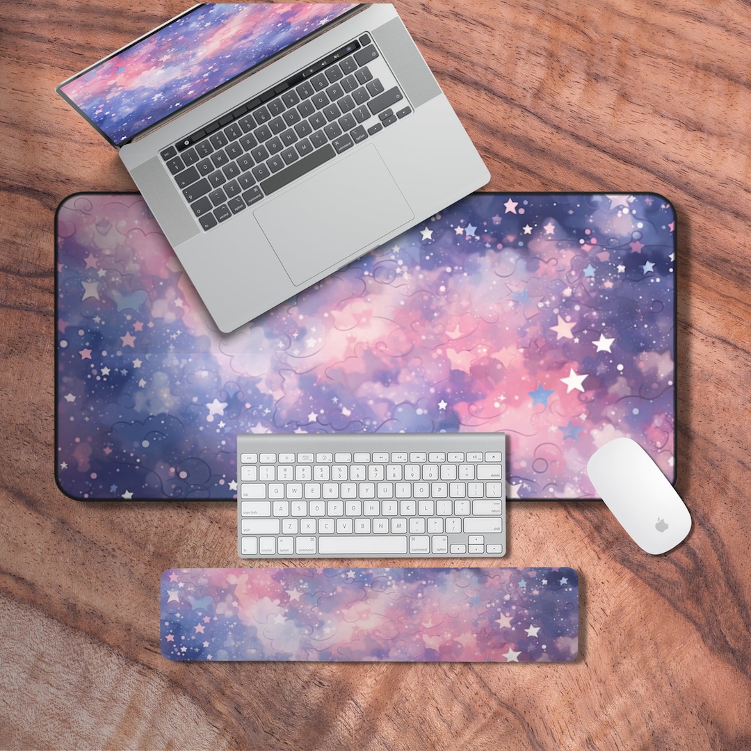 Deskmat, Desk Mat Kawaii Pastel, Cute Keyboard Wrist Rest, Pink Gaming ...