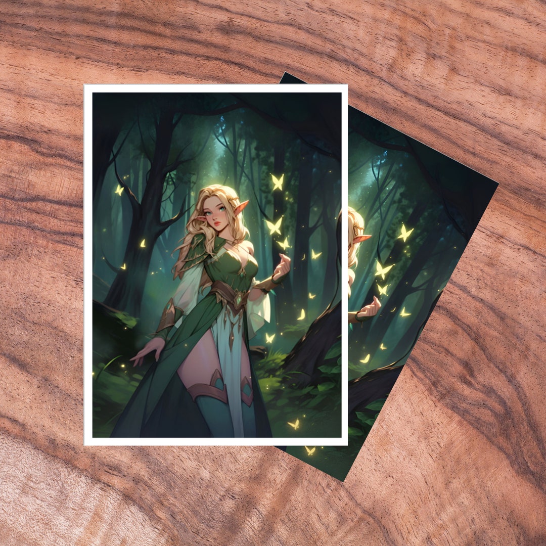 MTG Sleeves, TCG Card Sleeve Protectors, Elf Themed Card Sleeve, Gifts ...