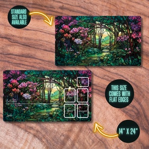 MTG Playmat With Zones, Forest Themed TCG Playmat, MTG Playmat With ...