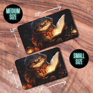 MTG Playmat Cat, MTG Playmat With Zones, Neoprene Gaming Mat, MTG ...