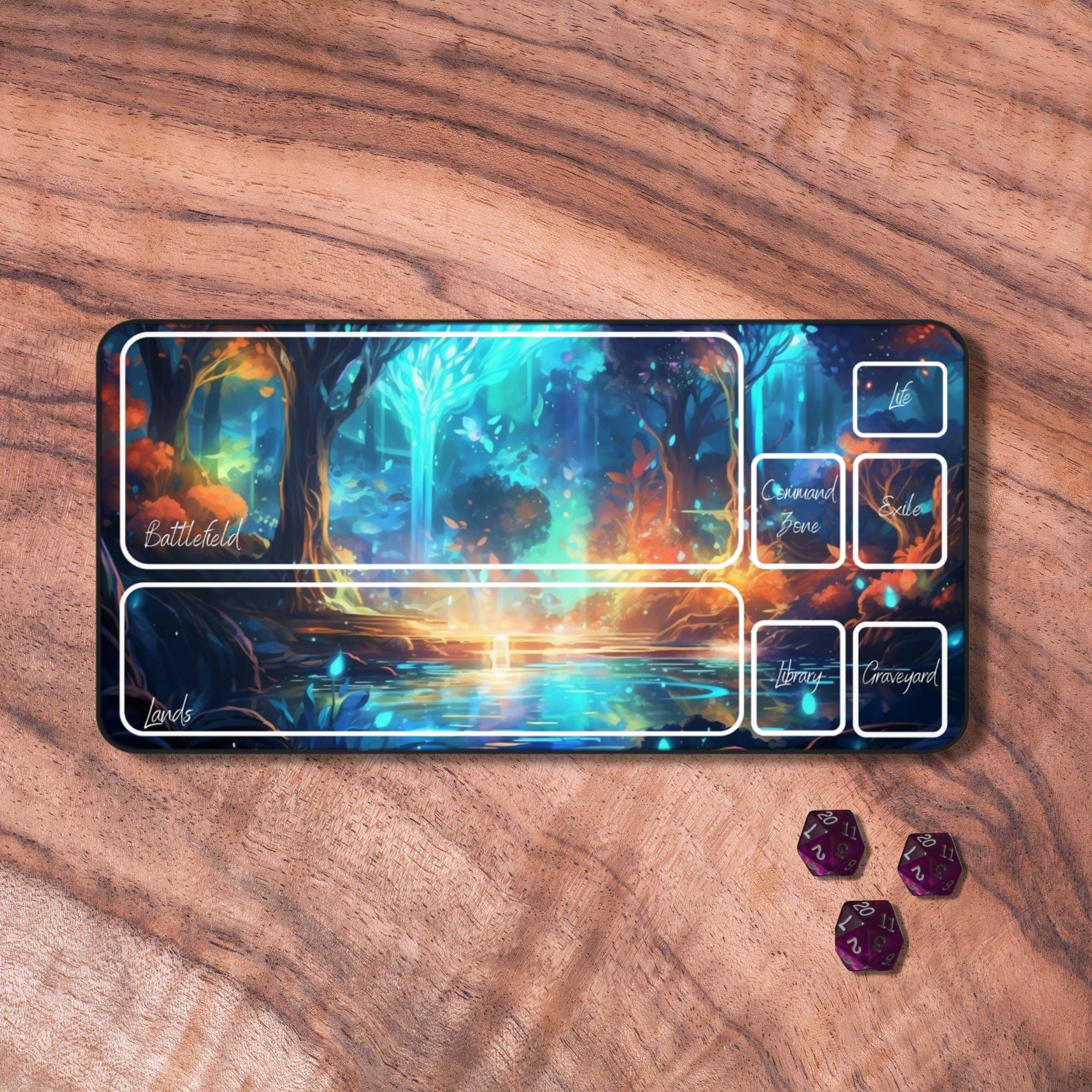 MTG Playmat With Zones TCG Playmat Card Play Mat Neoprene - Etsy Ireland