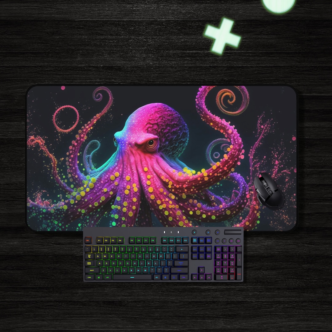 Desk Mat Gaming Mouse Pad Octopus Large Mouse Pad XL Mouse Pad Desk ...