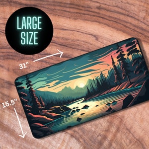 Nature Gaming Desk Mat, Large Landscape Mouse Pad, Desk Mat XL ...