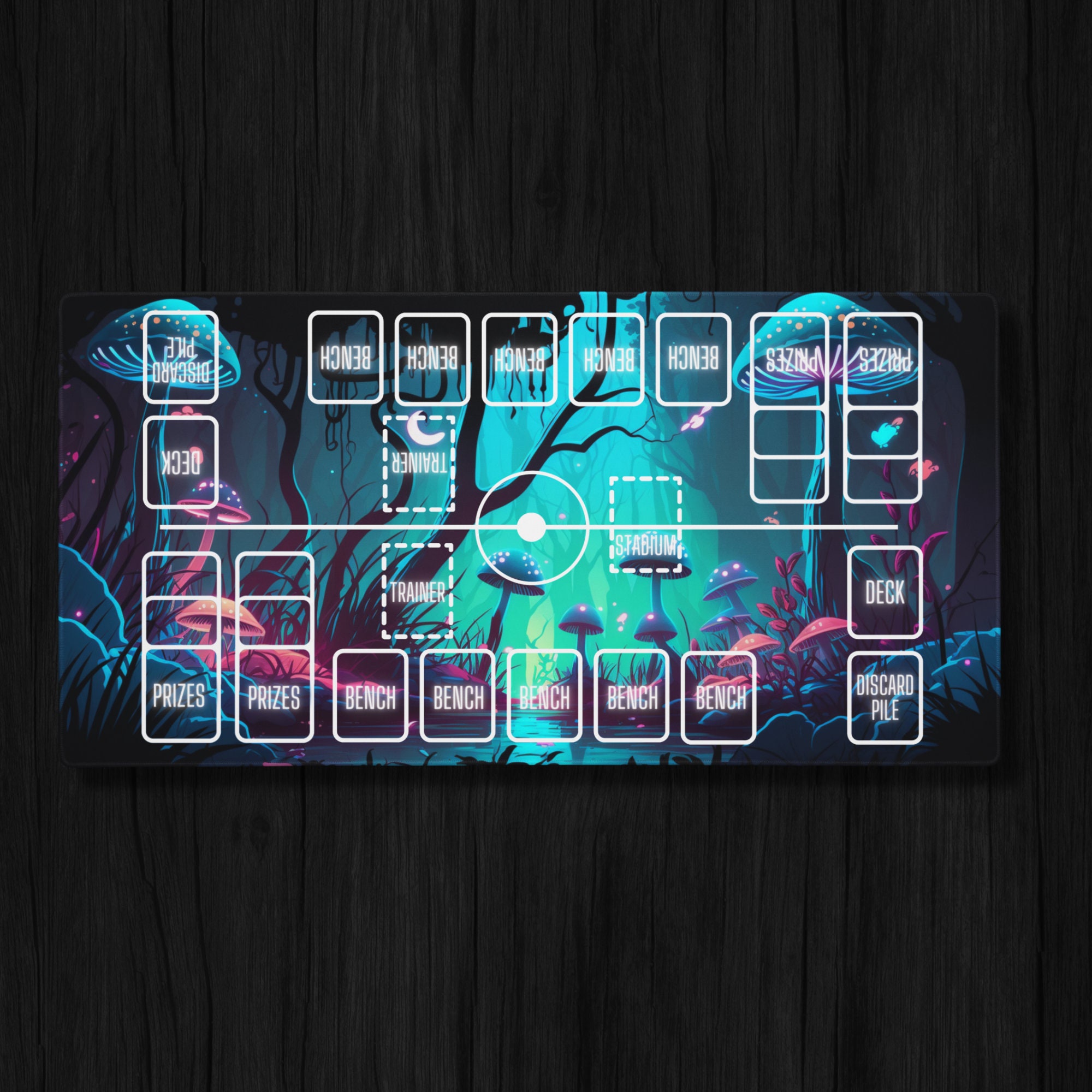 Pokemon Playmat With Zones Two Player Pokemon Playmat Blue - Etsy