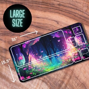 MTG Playmat Cute, Pink MTG Playmat With Zones, Trading Card Game Play ...