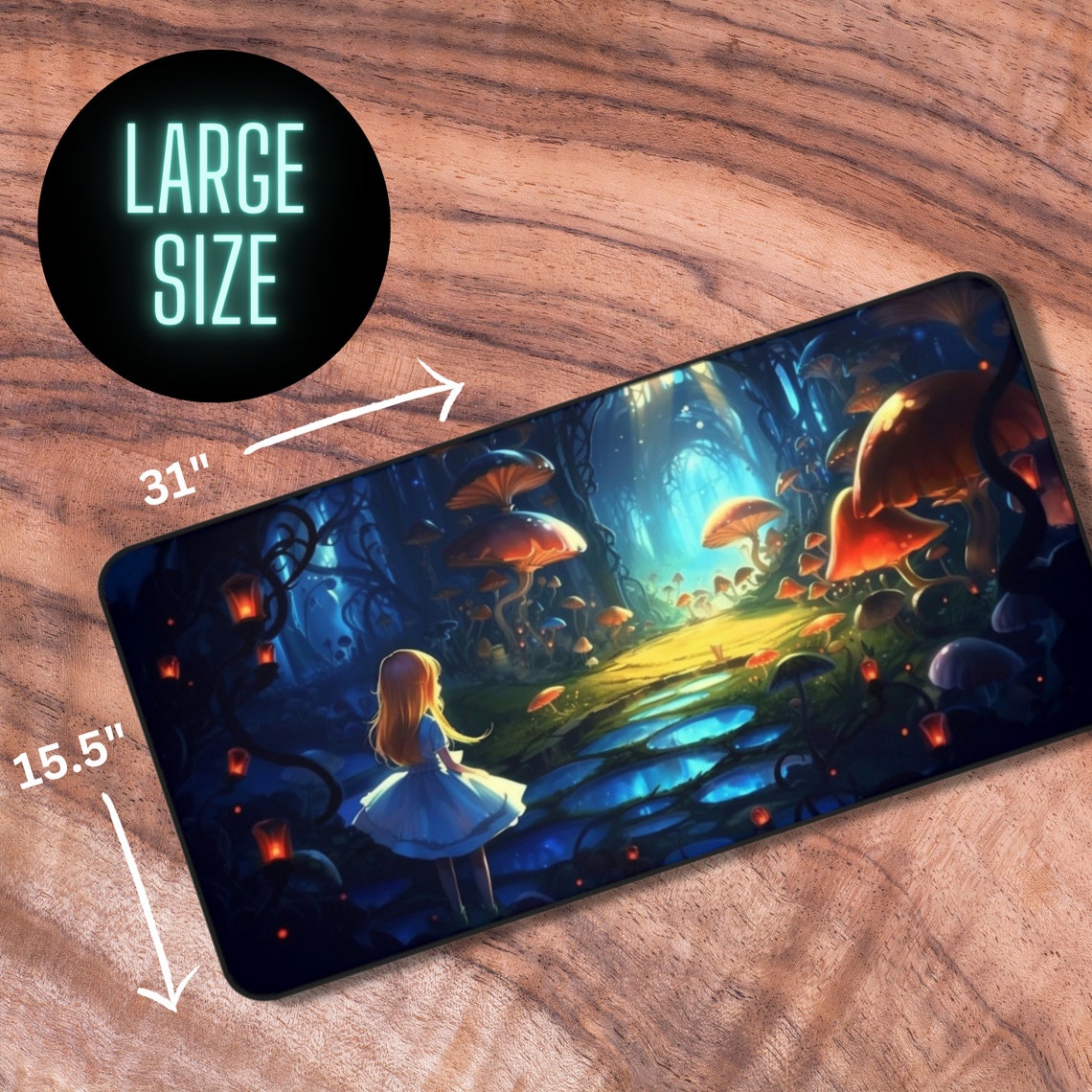 Desk Mat Alice in Wonderland Fantasy Gaming Mouse Pad Desk - Etsy