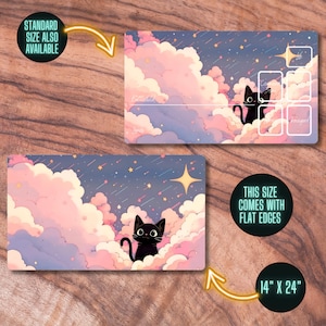 MTG Playmat, Cute Cat TCG Playmat, Pastel Card Playmat, Unofficial MTG ...