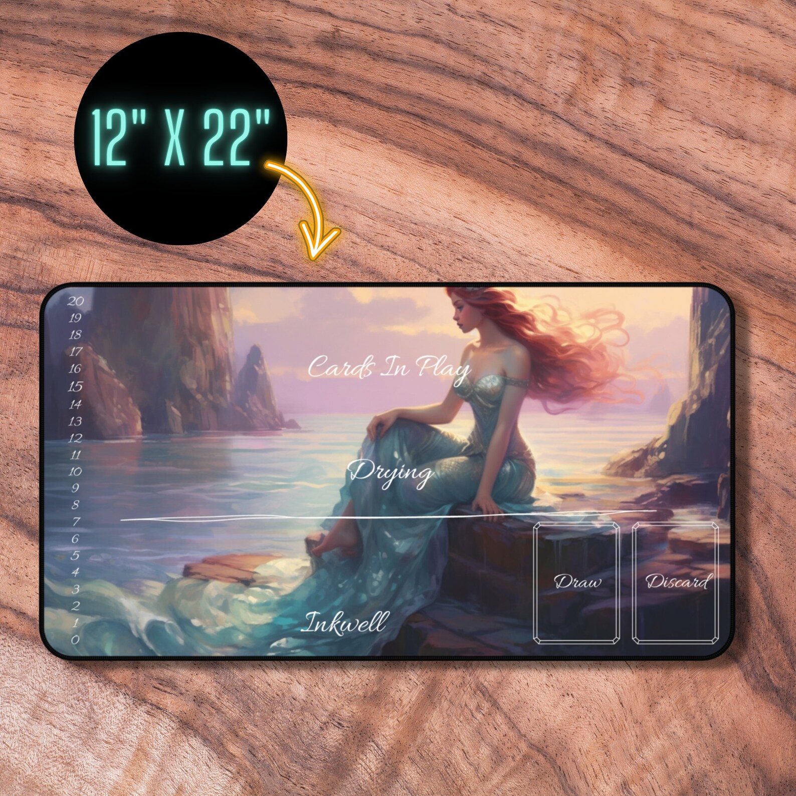 Lorcana Playmat With Zones Mermaid Themed TCG Playmat for - Etsy Canada