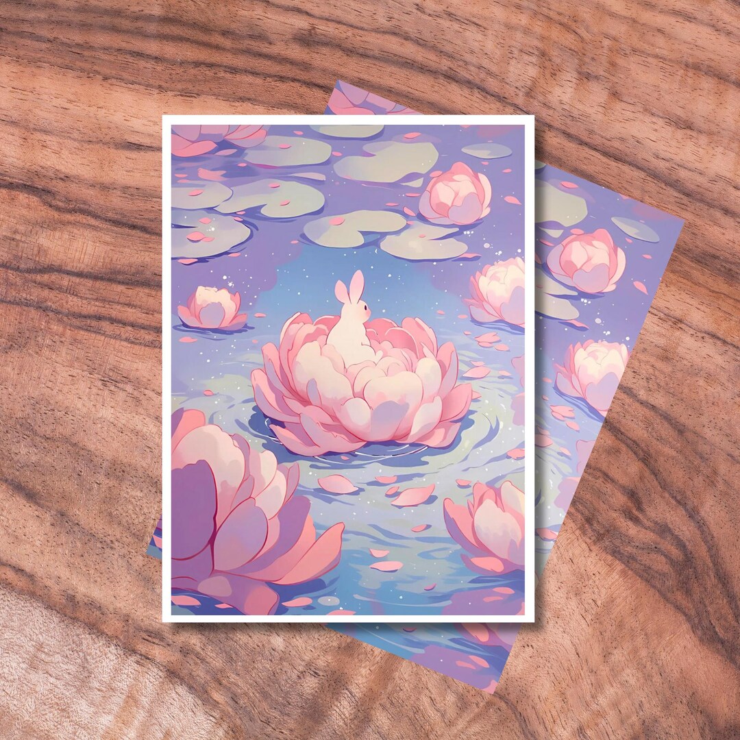 MTG Sleeves, TCG Card Sleeve Protectors, Whimsical Pastel Bunny Rabbit ...