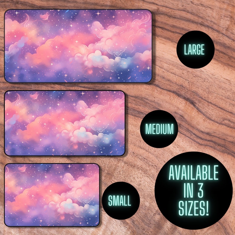 Desk Mat Kawaii Pink Sky Mouse Pad Cute Keyboard Mat Night - Etsy