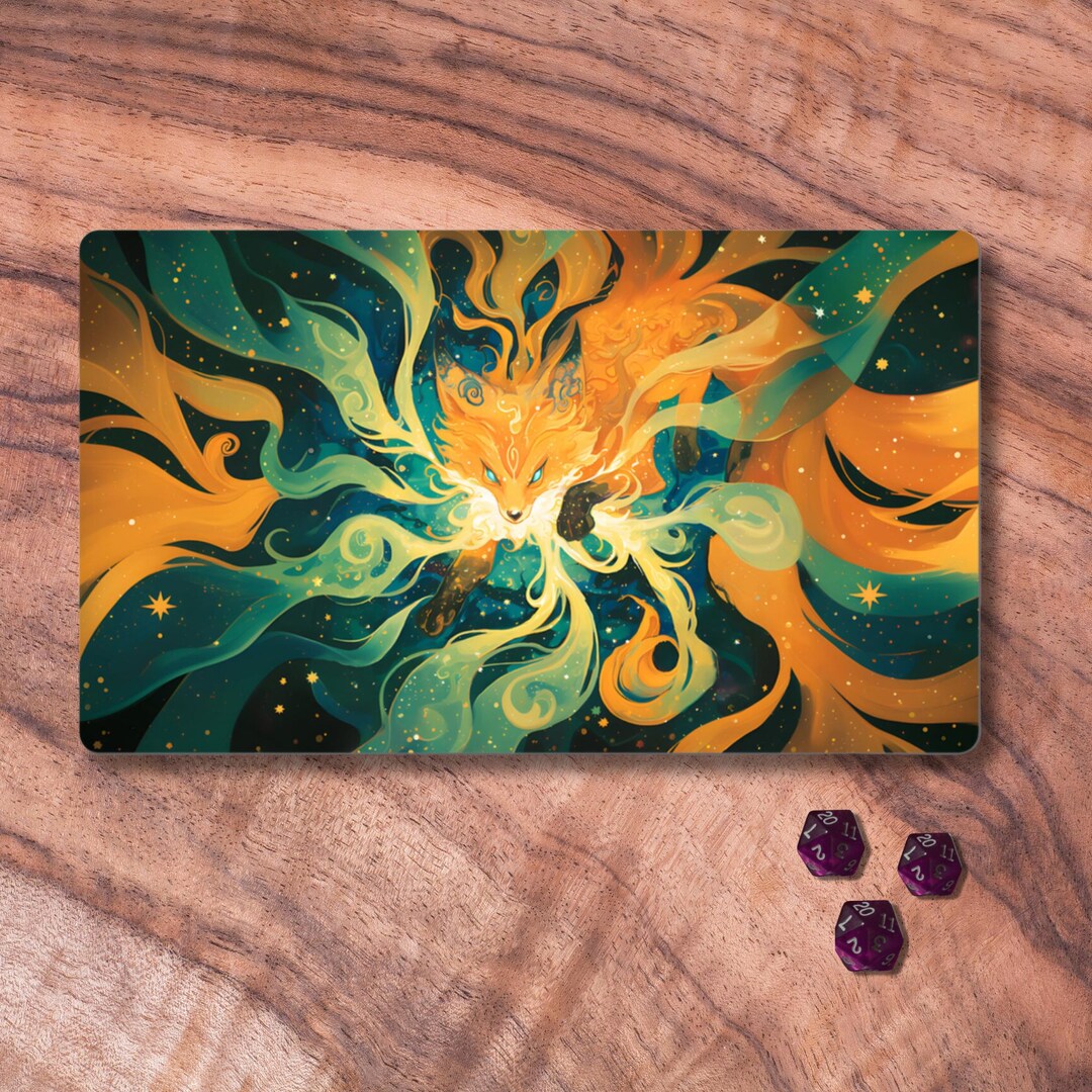 MTG Playmat, Nine Tails Fox Themed TCG Playmat, Unofficial MTG Playmat ...