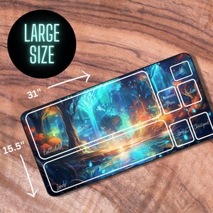 MTG Playmat With Zones, TCG Playmat, Card Play Mat, Neoprene Gaming Mat ...