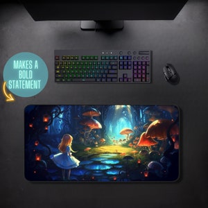 Desk Mat Alice in Wonderland, Fantasy Gaming Mouse Pad, Desk Mat ...