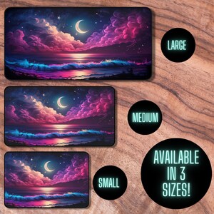 Cute Deskmat, Moon Gaming Desk Mat, Celestial Themed Large Mouse Pad ...