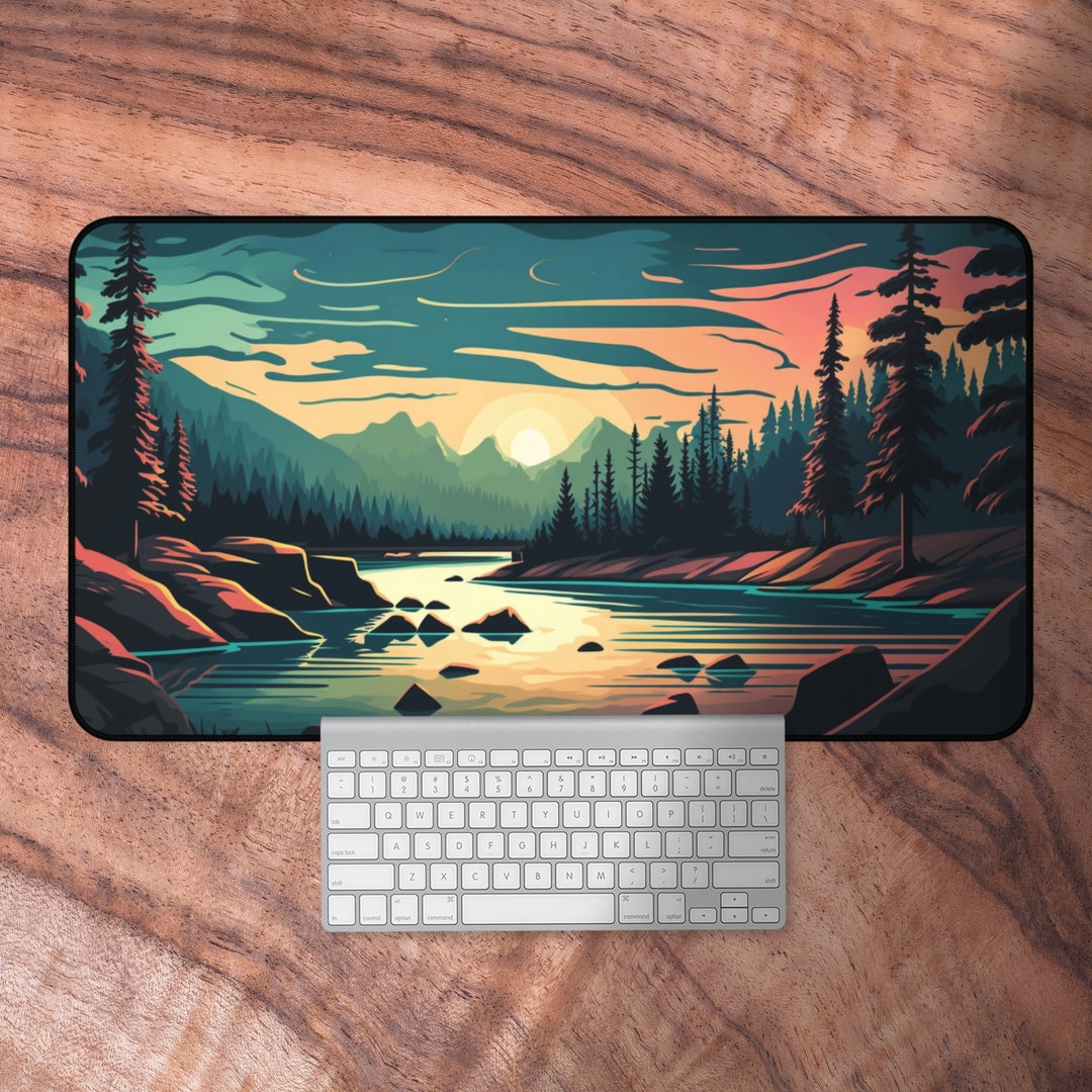 Nature Gaming Desk Mat, Large Landscape Mouse Pad, Desk Mat XL ...