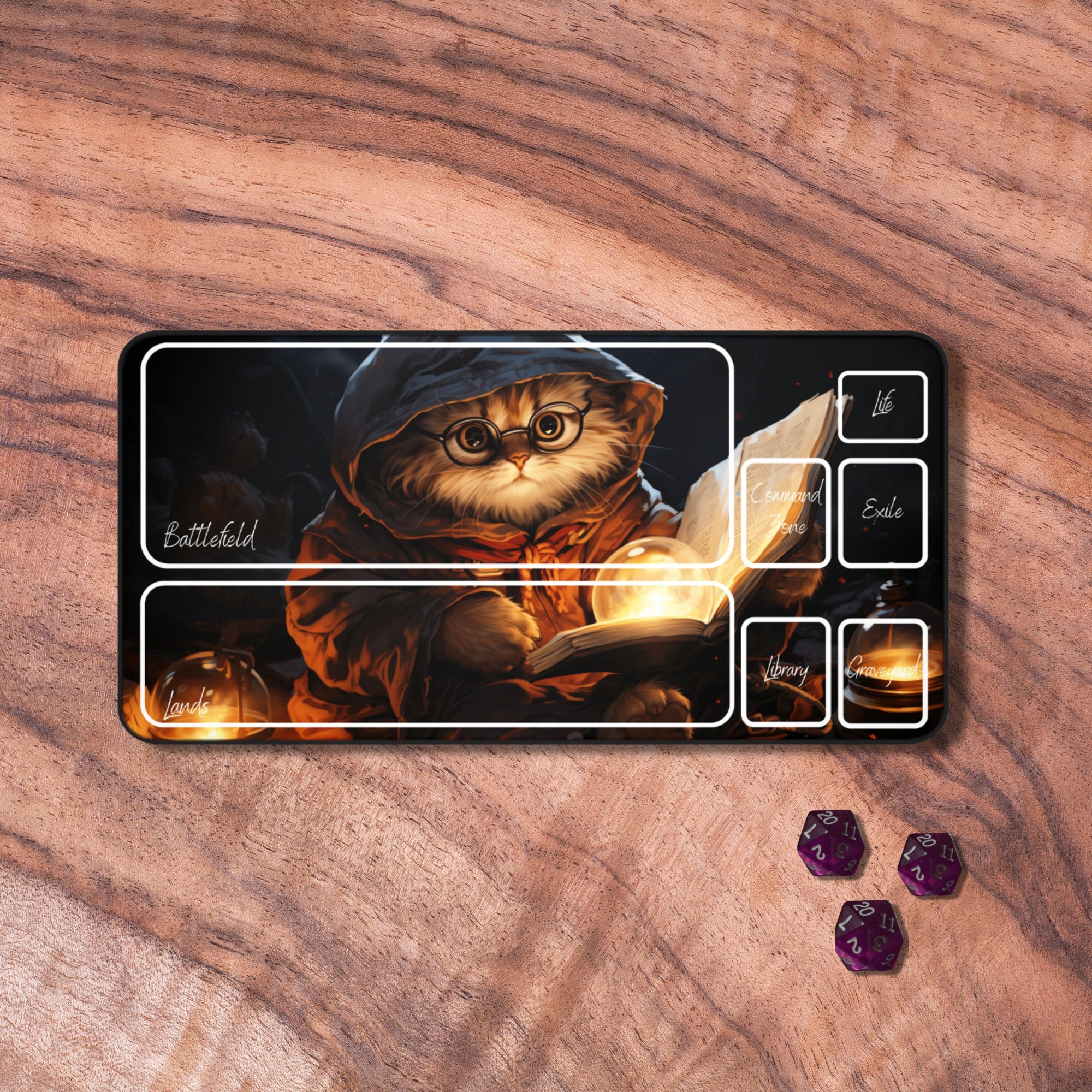 MTG Playmat Cat MTG Playmat With Zones Neoprene Gaming Mat - Etsy UK