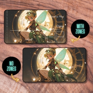 Lorcana Playmat With Zones, Tinkerbell Themed Card Playmat, Unofficial ...