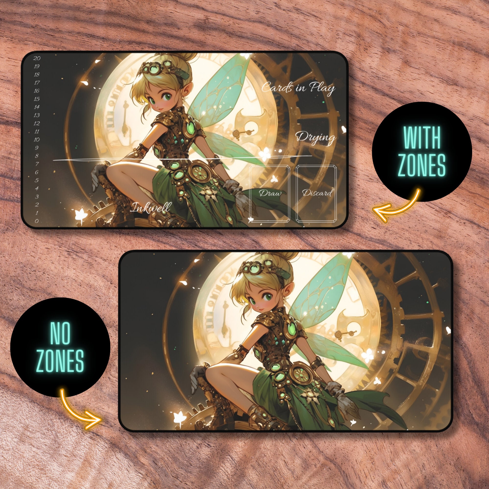 Lorcana Playmat With Zones Tinkerbell Themed Card Playmat - Etsy Australia